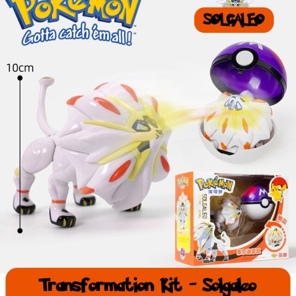 Pokemon | Toys | Officially Licensed Pokmon Solgaleo Transform Pokeball ...